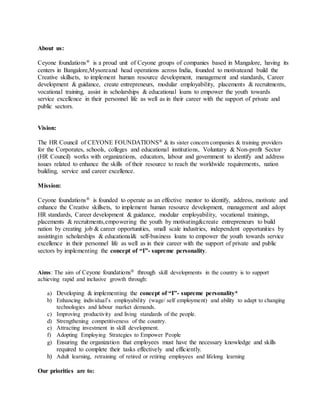 CEYONE FOUNDATIONS - The HR Council | DOCX