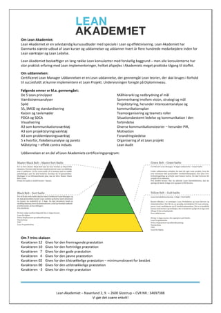 Lean manager certifikat | PDF