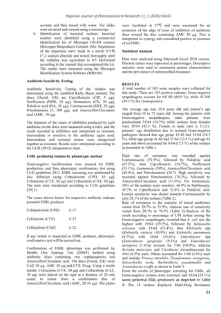 PREVALENCE AND ANTIMICROBIAL SUSCEPTIBILITY OF ESBL IN SOKOTO PDF | PDF ...