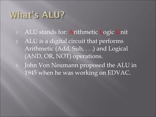 ALU | PPT