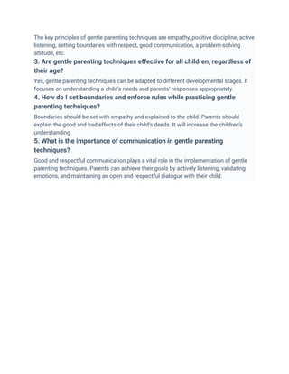 28 Gentle Parenting techniques Build Strong Bonds, Communication and ...