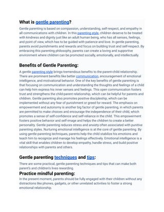 28 Gentle Parenting techniques Build Strong Bonds, Communication and ...