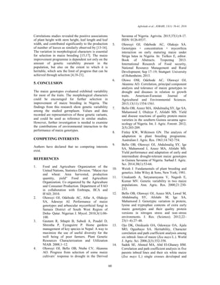 GENETIC DIVERSITY AND CORRELATED RESPONSE TO SELECTION OF GRAIN YIELD AND ASSOCIATED CHARACTERS ...