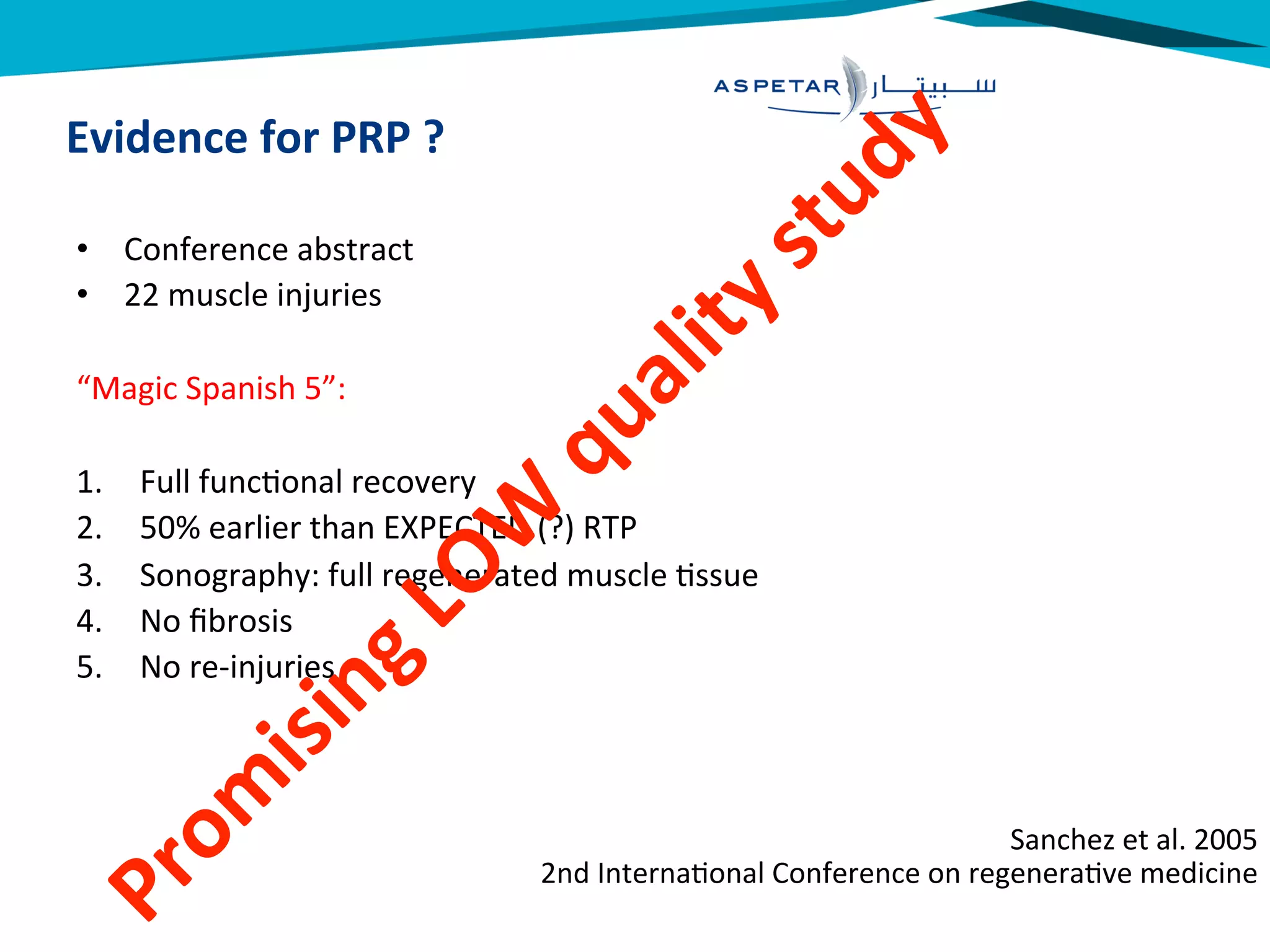 Johannes Tol - hamstring injuries- PRP | PPT