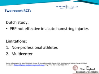 Johannes Tol - hamstring injuries- PRP | PPT