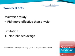 Johannes Tol - hamstring injuries- PRP | PPT