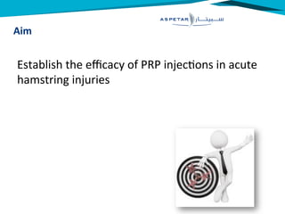 Johannes Tol - hamstring injuries- PRP | PDF