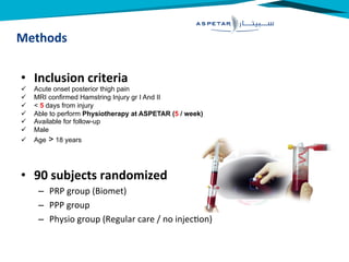 Johannes Tol - hamstring injuries- PRP | PPT