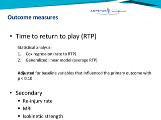 Johannes Tol - hamstring injuries- PRP | PPT