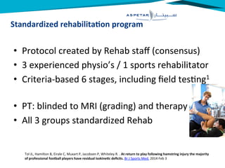 Johannes Tol - hamstring injuries- PRP | PPT
