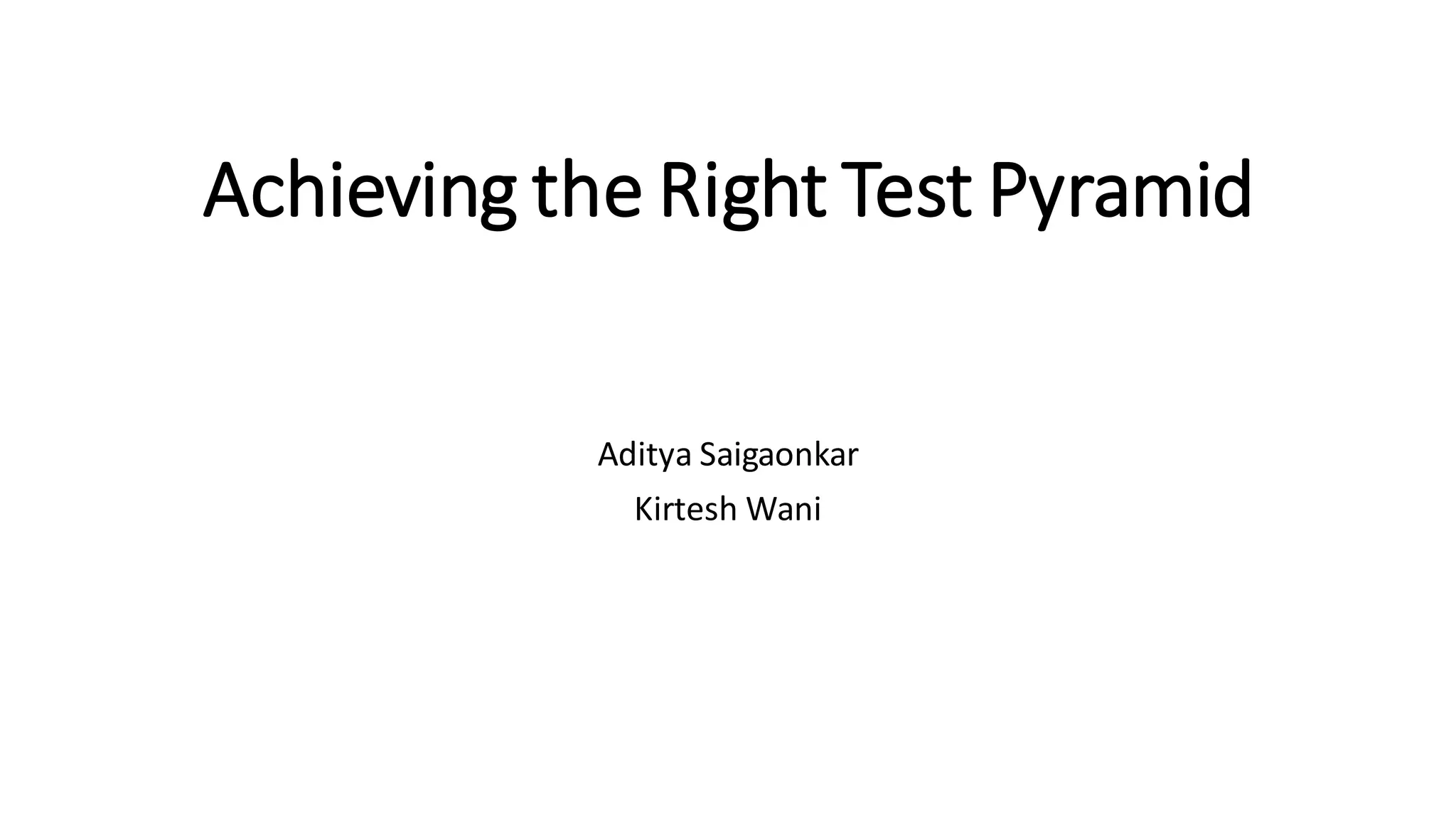 Selenium DeTox for Achieving the Right Testing Pyramid | PDF