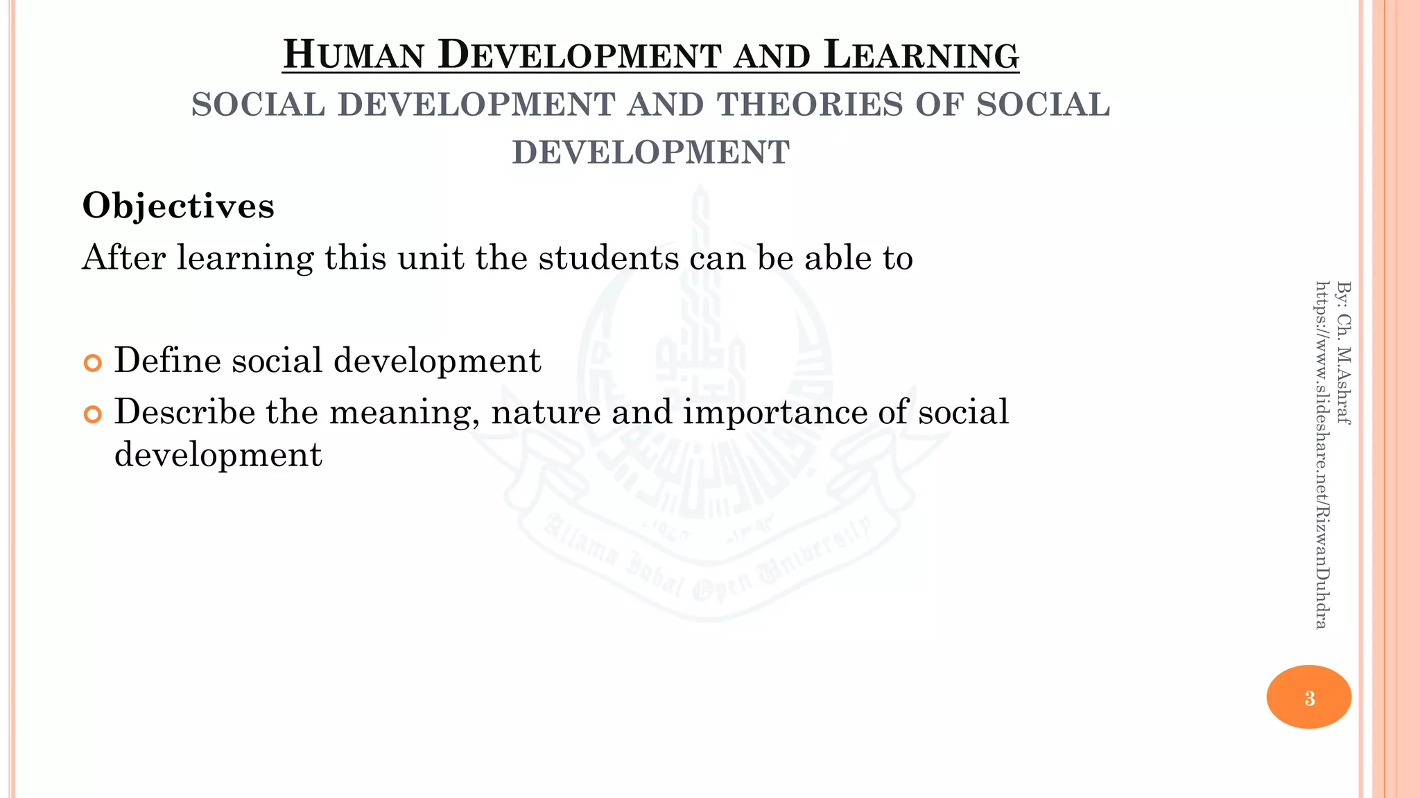 SOCIAL DEVELOPMENT AND THEORIES OF SOCIAL DEVELOPMENT | PDF
