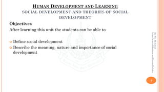 SOCIAL DEVELOPMENT AND THEORIES OF SOCIAL DEVELOPMENT | PDF