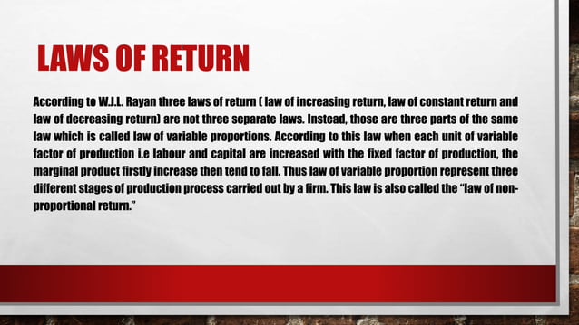 Laws of return (joint) | PPT