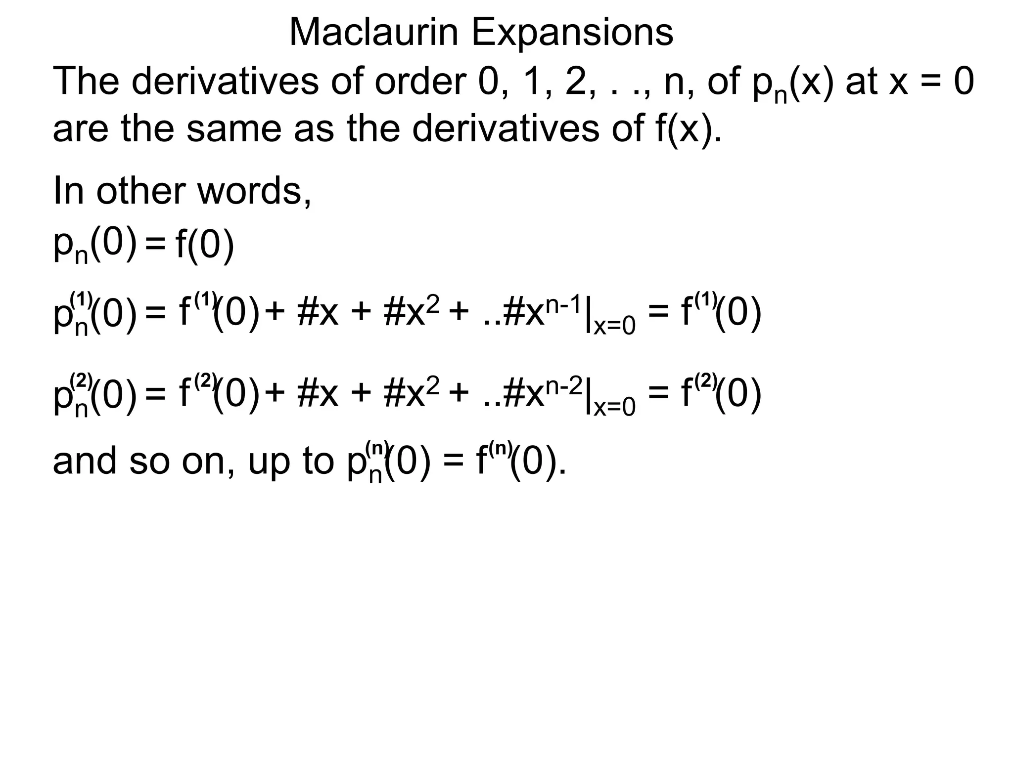 28 mac laurin expansions x | PPT
