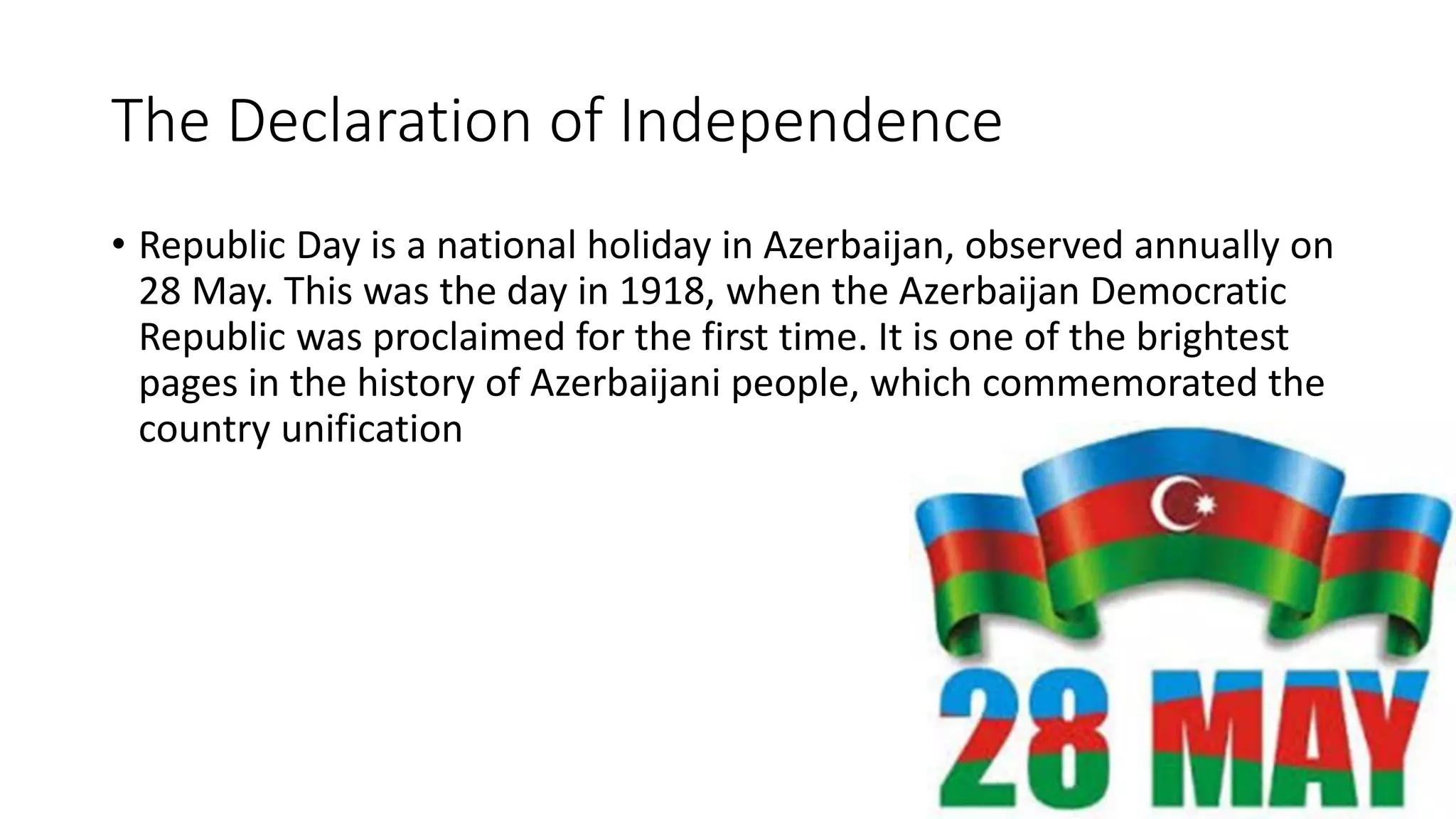 28 may – Republic day & Memmed Emin Rasulzadeh | PPTX