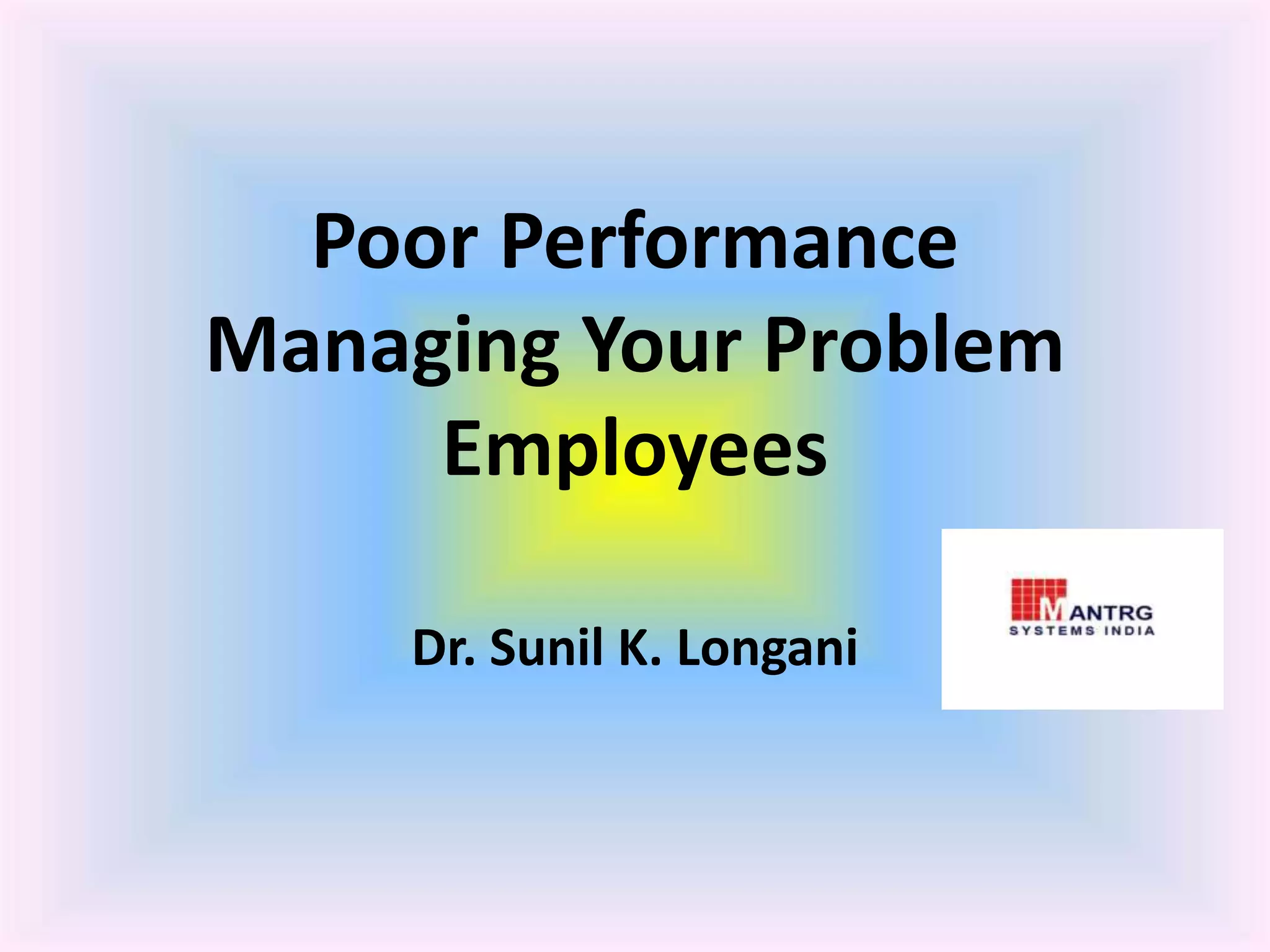 Motivating the poor performer | PPTX