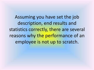 Motivating the poor performer | PPT