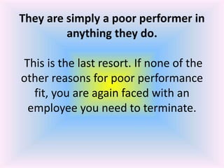 Motivating the poor performer | PPT