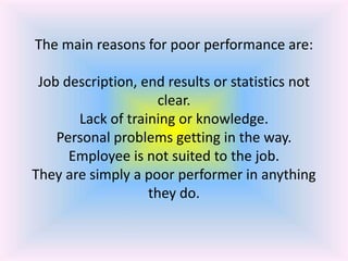 Motivating the poor performer | PPT