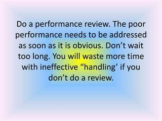 Motivating the poor performer | PPT