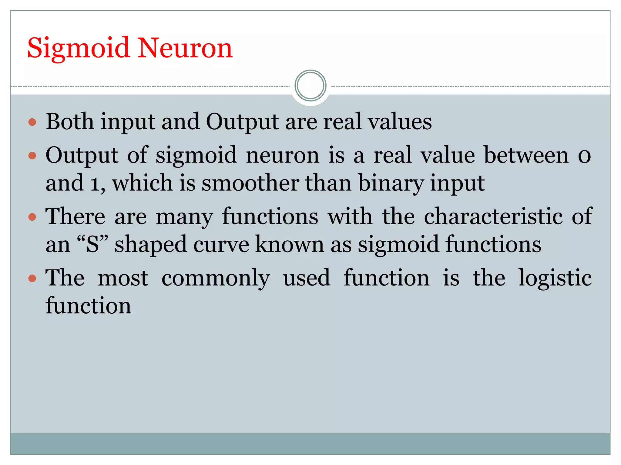 Perceptron and Sigmoid Neurons | PPTX