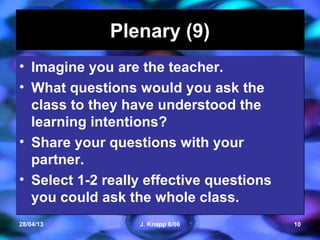 28 plenary ideas_for_mathematics | PPT