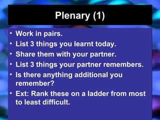28 plenary ideas_for_mathematics | PPT