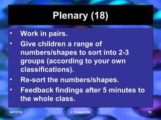28 plenary ideas_for_mathematics by Jean Knapp | PPT