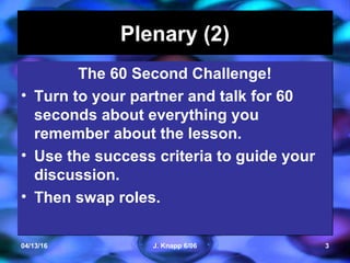 28 plenary ideas_for_mathematics by Jean Knapp | PPT
