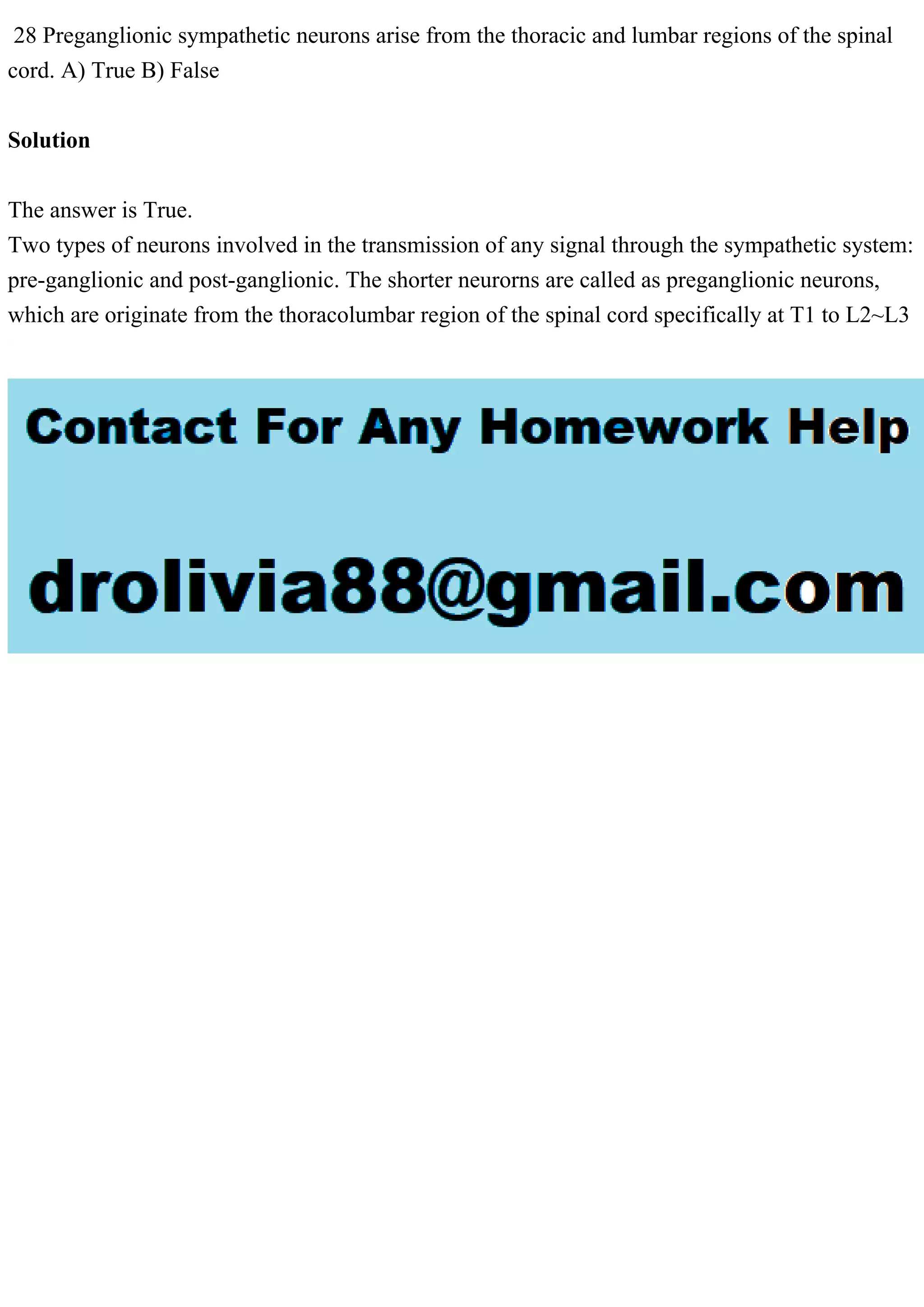 28 Preganglionic sympathetic neurons arise from the thoracic and lumb.pdf
