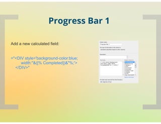 SharePoint Lesson #28: Visualisation of a Progress Bar | PPT