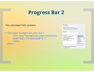 SharePoint Lesson #28: Visualisation of a Progress Bar | PPT