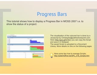SharePoint Lesson #28: Visualisation of a Progress Bar | PPT