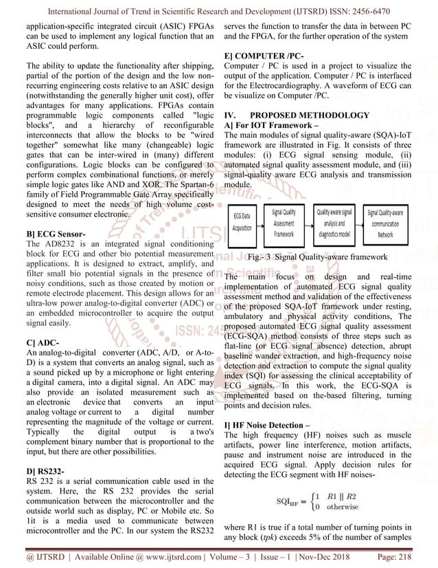Real Time Signal Quality Aware Internet of Things IOT Framework for FPGA Based ECG Telemetry ...