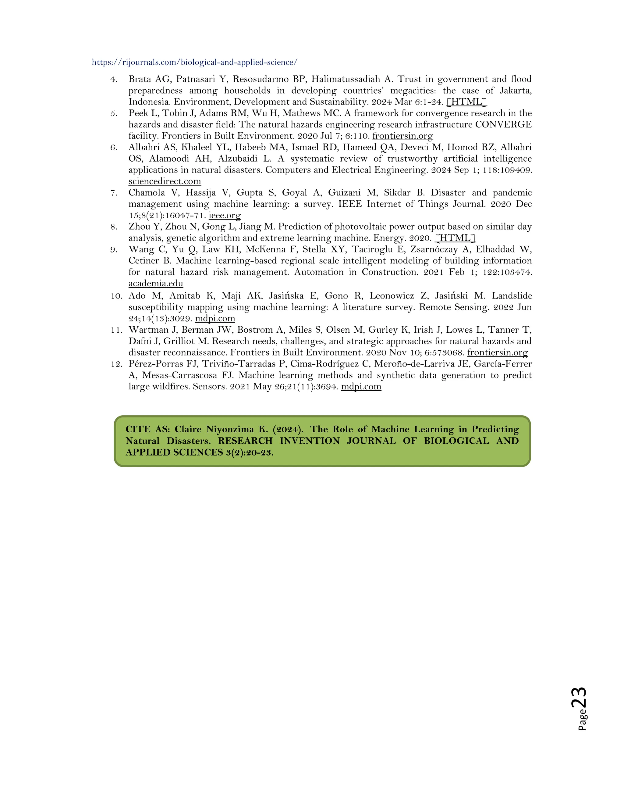 The Role of Machine Learning in Predicting Natural Disasters (www.kiu.ac.ug) | PDF | Technology ...