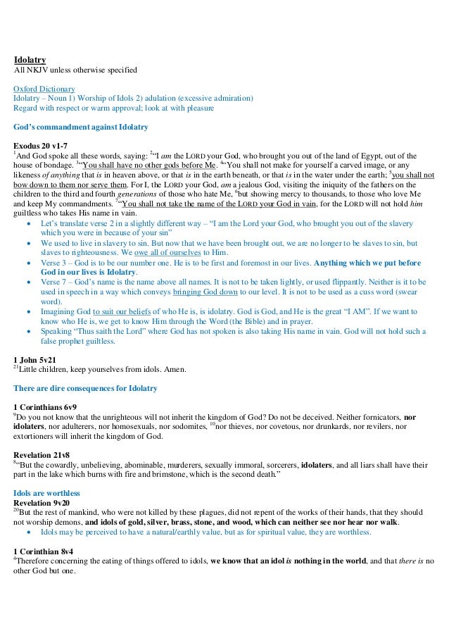Idolatry