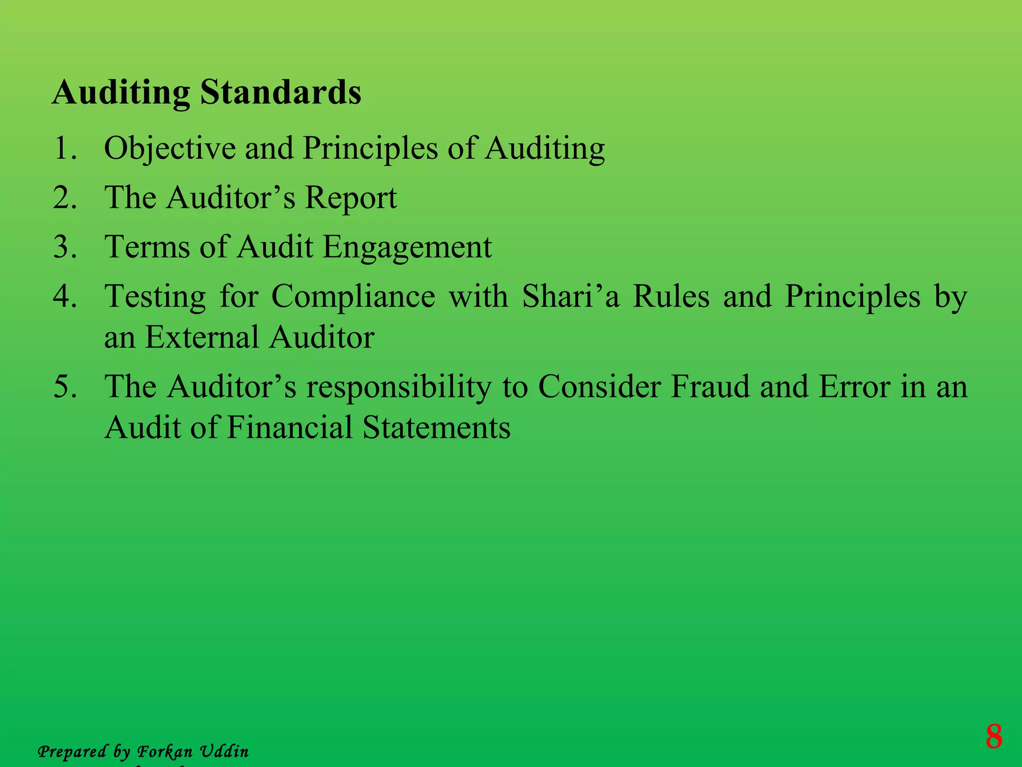 Standards & guidelines issued by accounting, auditing, governance ...