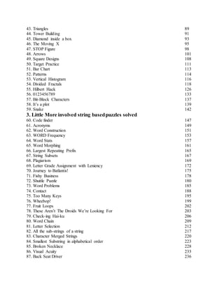 String based programming puzzles solved | DOCX