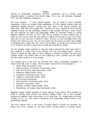 String based programming puzzles solved | DOCX