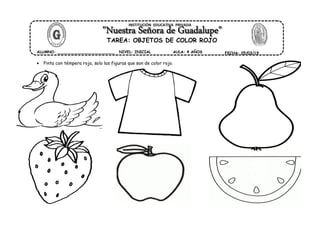 28 tarea objetos de color rojo | PDF