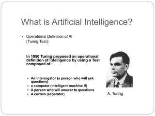 28th Jan Intro to AI.ppt | Artificial Intelligence | Technology & Computing