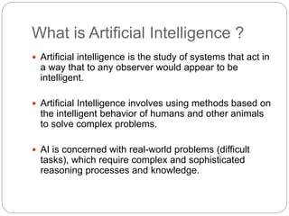 28th Jan Intro to AI.ppt | Artificial Intelligence | Technology & Computing