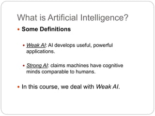 28th Jan Intro to AI.ppt | Artificial Intelligence | Technology & Computing