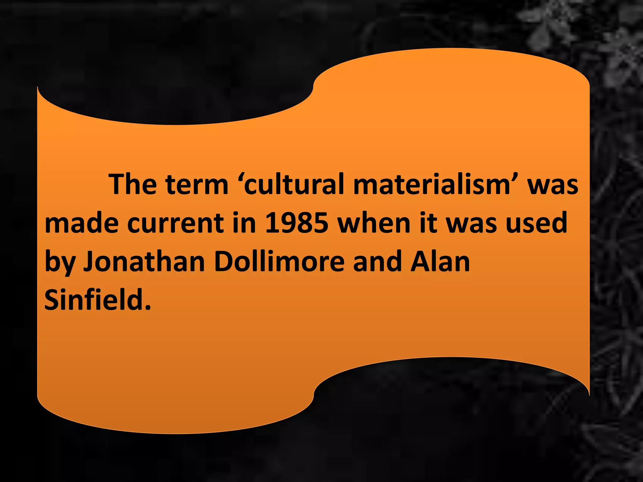 Cultural Materialism | PPTX