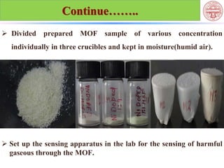 Metal organic Frameworks for sensor application | PPTX