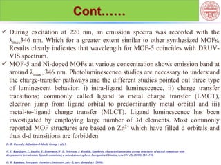 Metal organic Frameworks for sensor application | PPTX