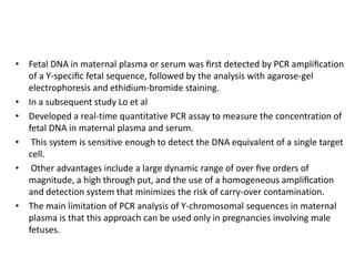 Fetal DNA in maternal serum | PPTX