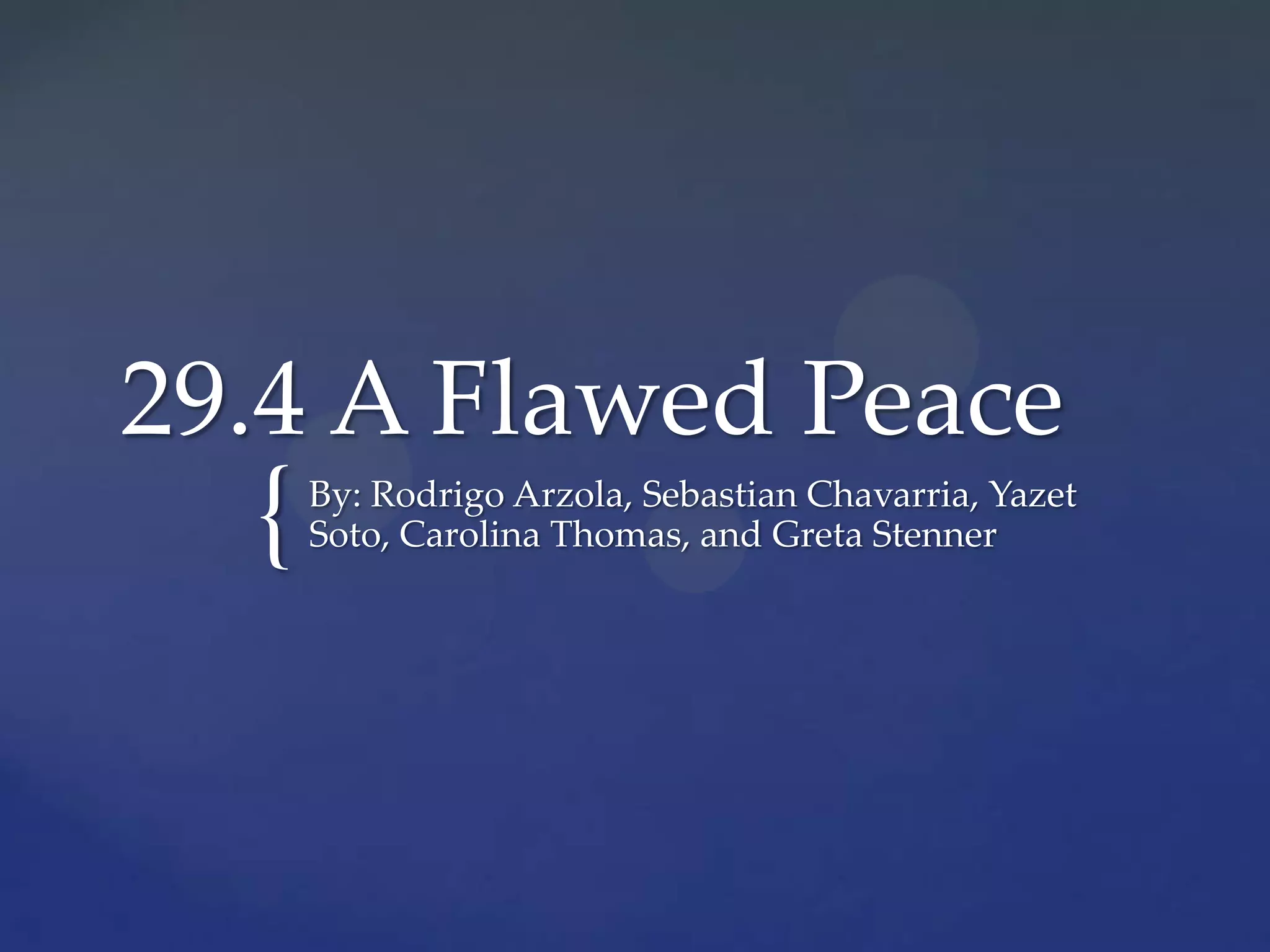 World War I - 29.4 A Flawed Peace | PPTX