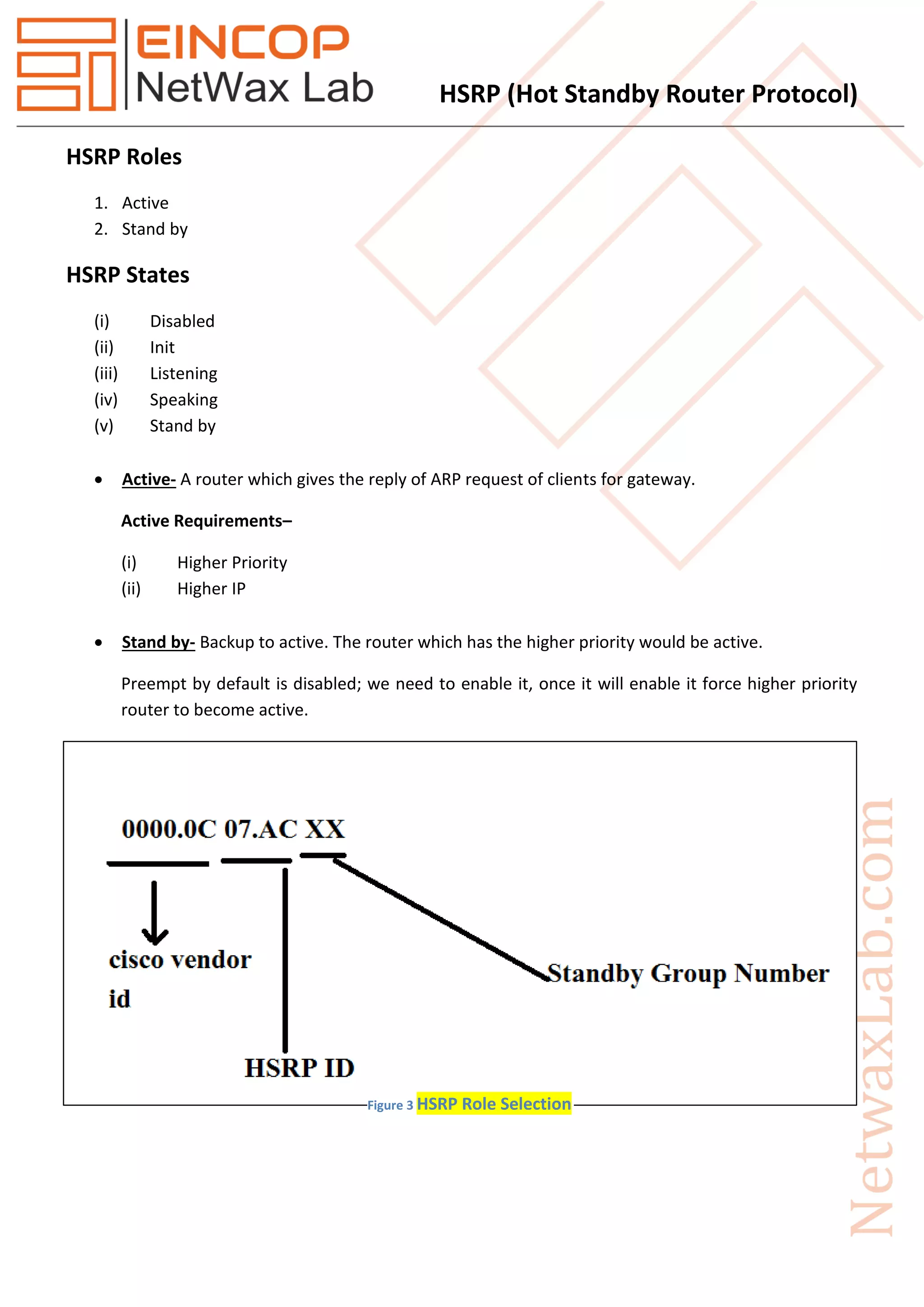 HSRP (hot standby router protocol) | PDF
